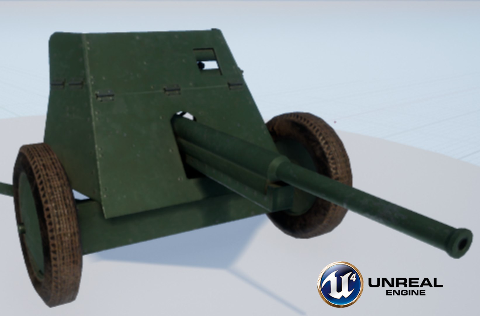 3D 45 Mm Gun 53-k Model - TurboSquid 1209477