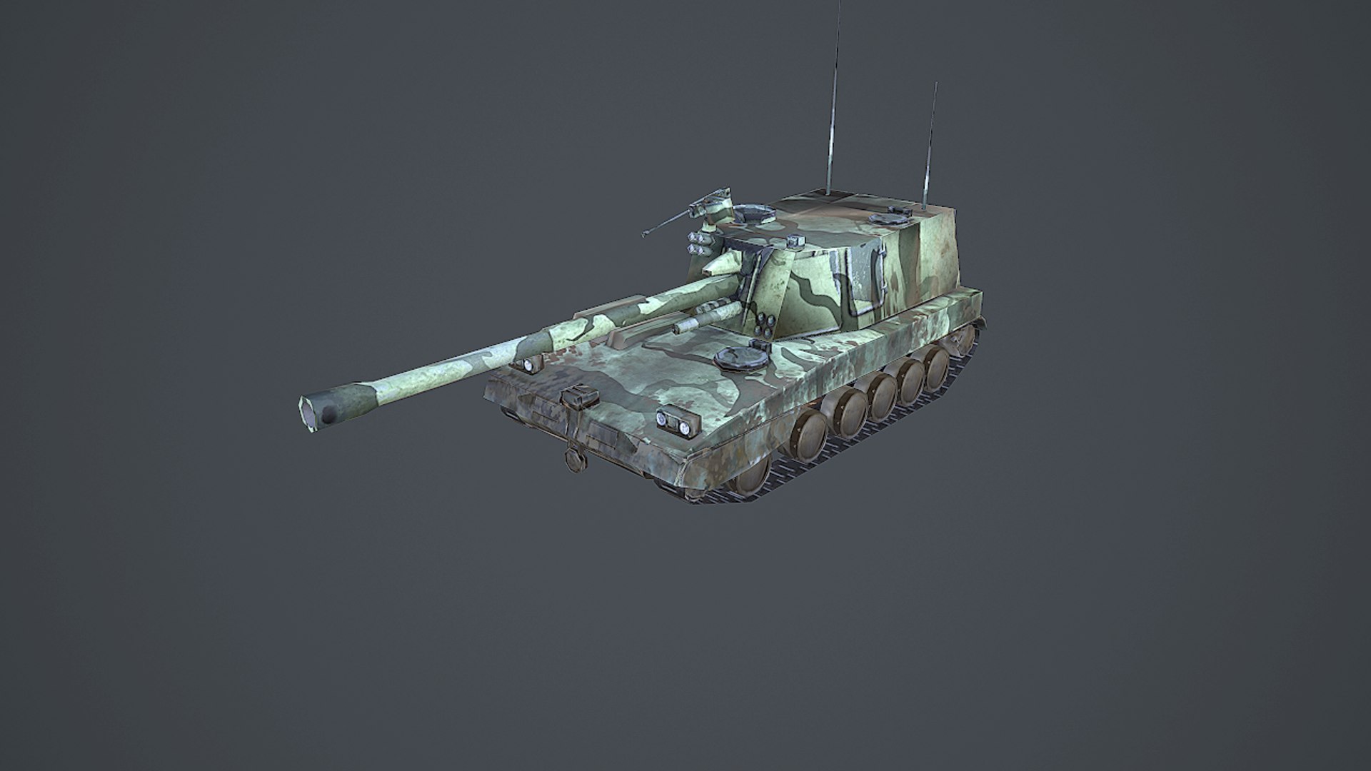 Tank K9 Thunder 3d Model