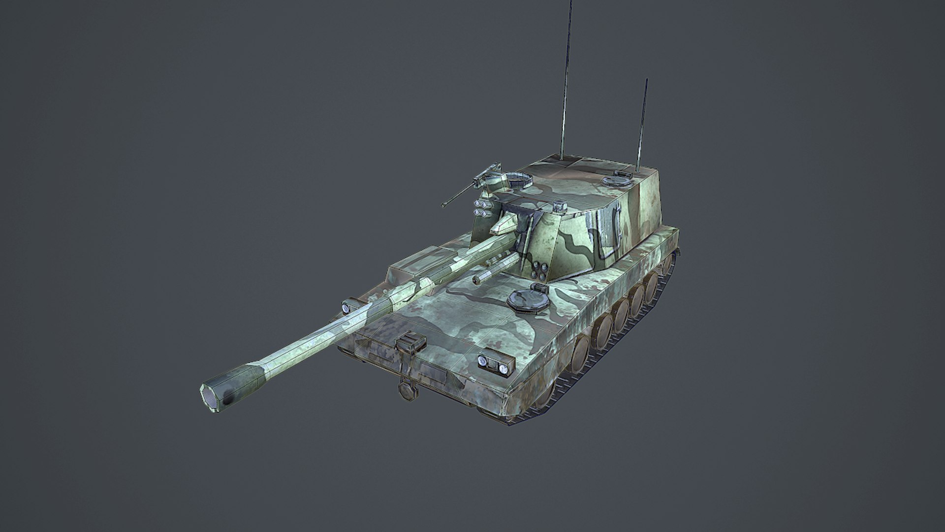Tank K9 Thunder 3d Model