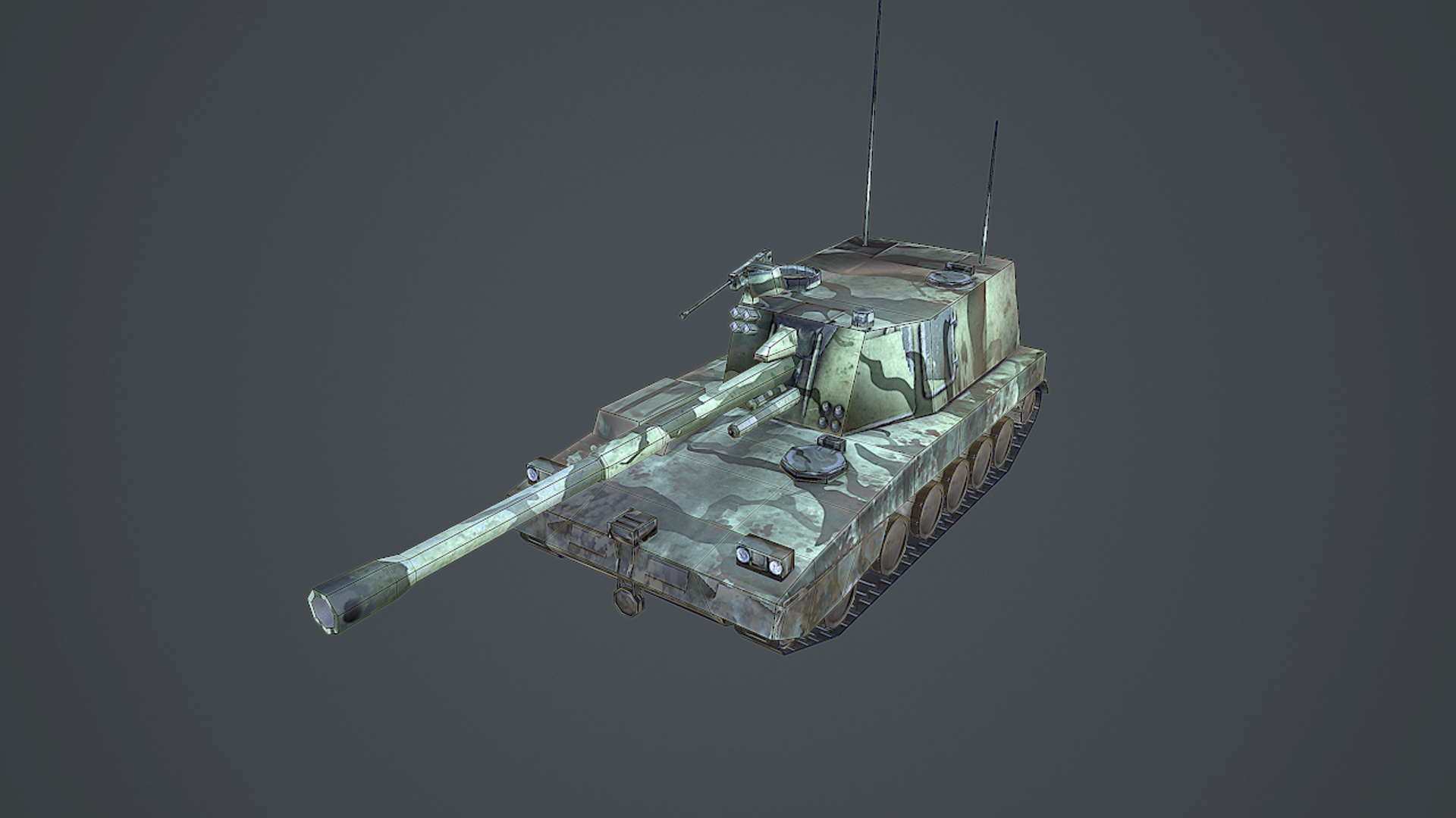 Tank K9 Thunder 3d Model