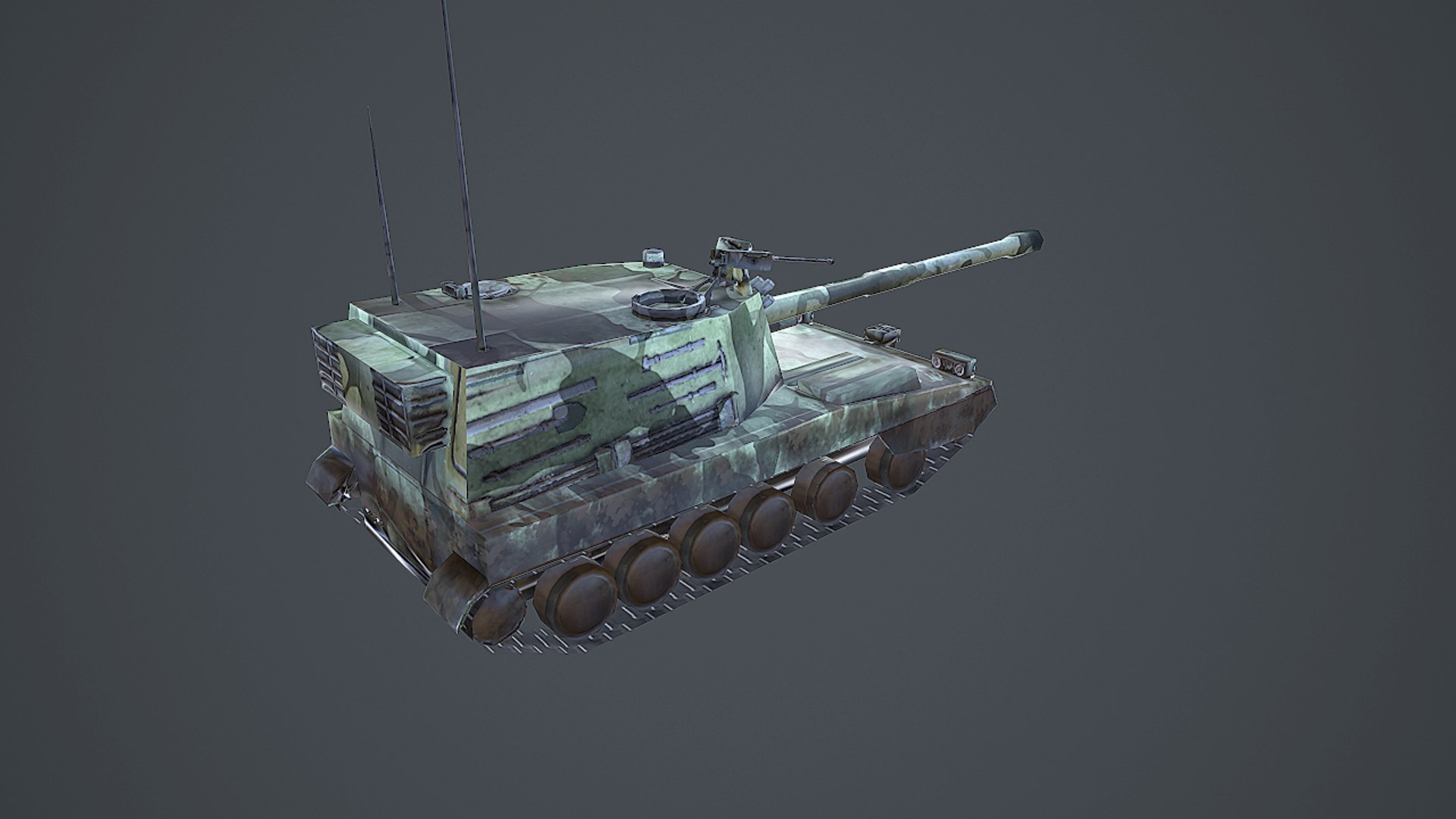Tank K9 Thunder 3d Model