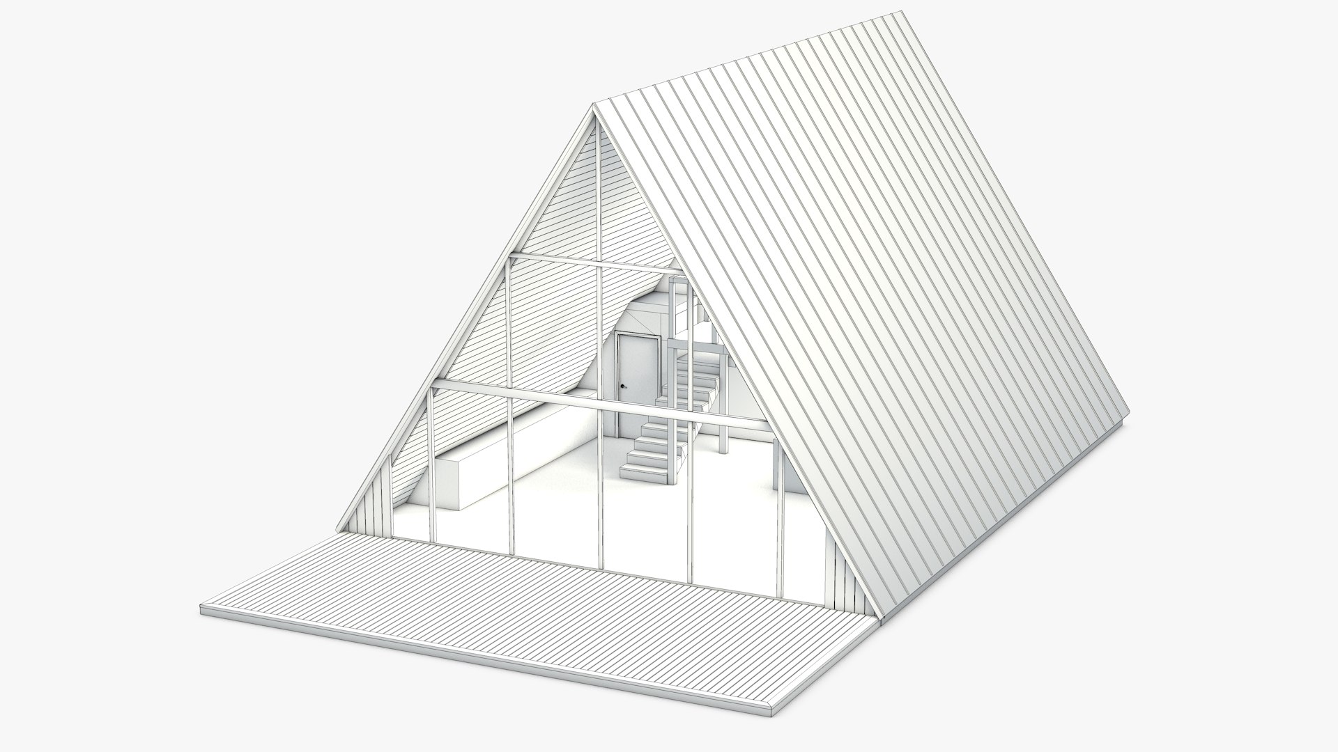 3D Model A-Frame House - TurboSquid 1885405