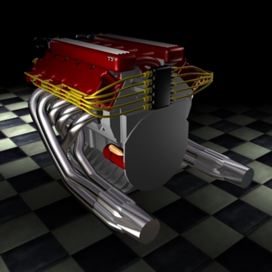 3d Dodge Viper V10 V8 Engine