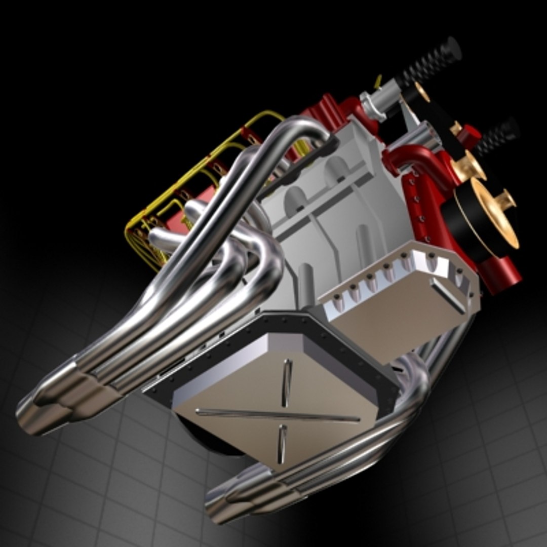 3d Dodge Viper V10 V8 Engine