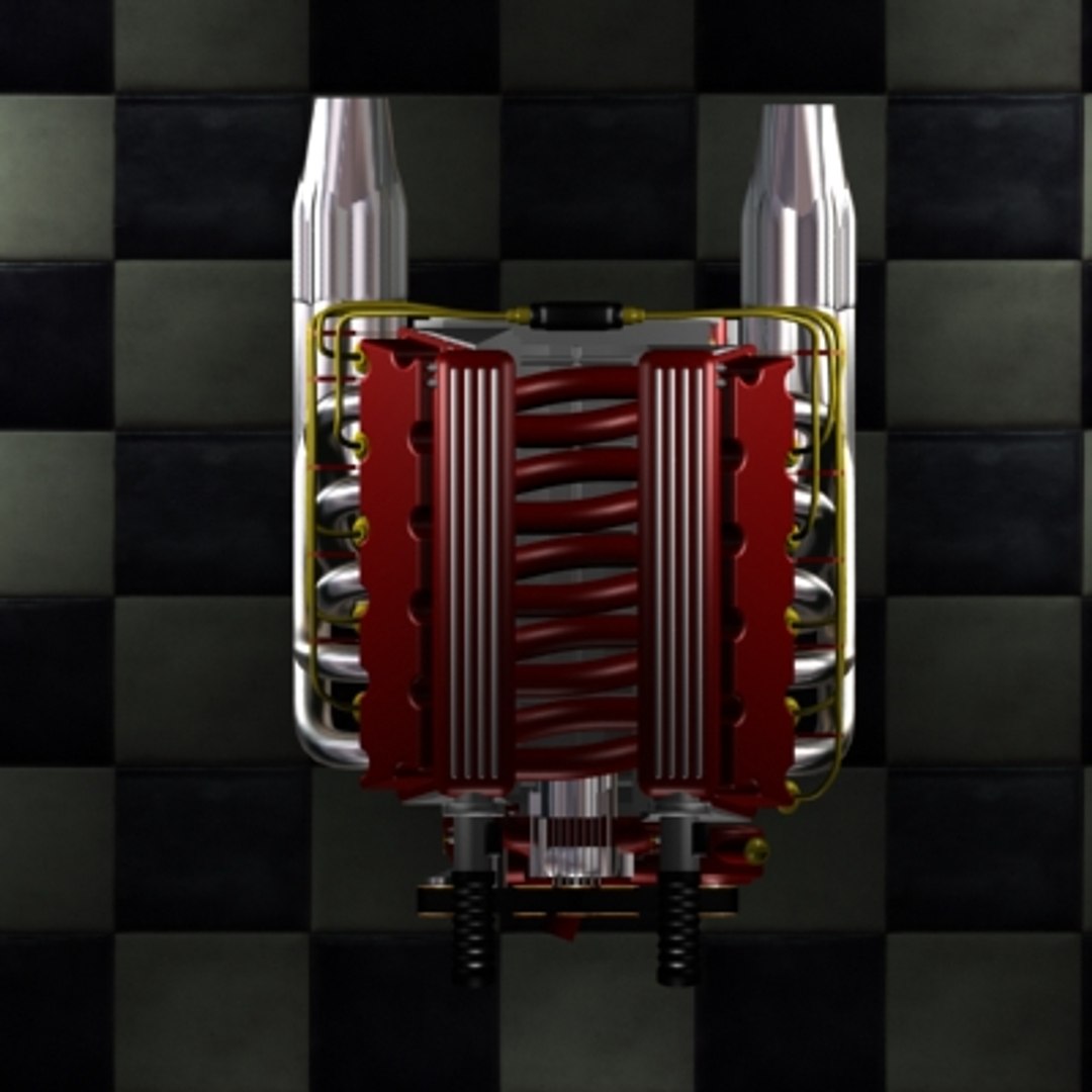 3d Dodge Viper V10 V8 Engine