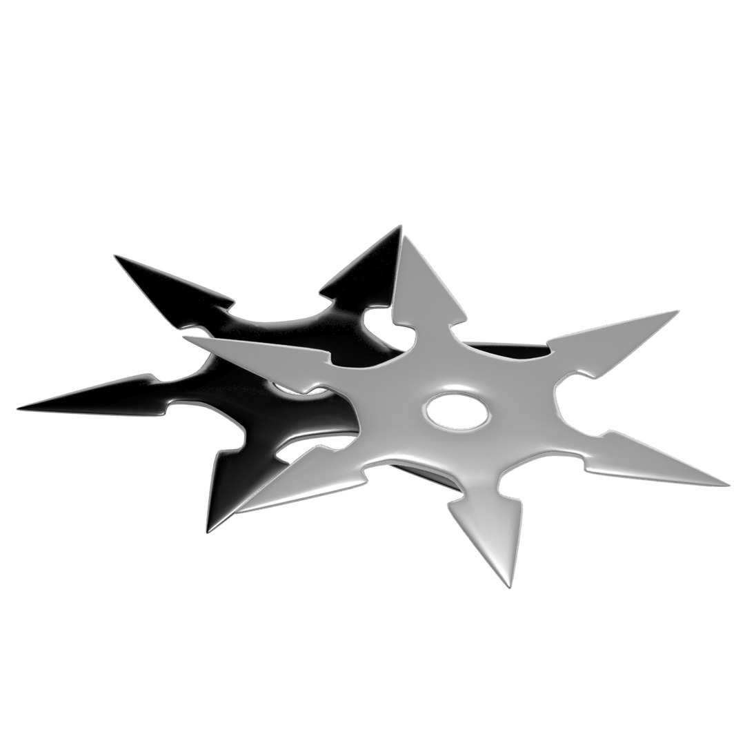 3d model shuriken japanese weapon