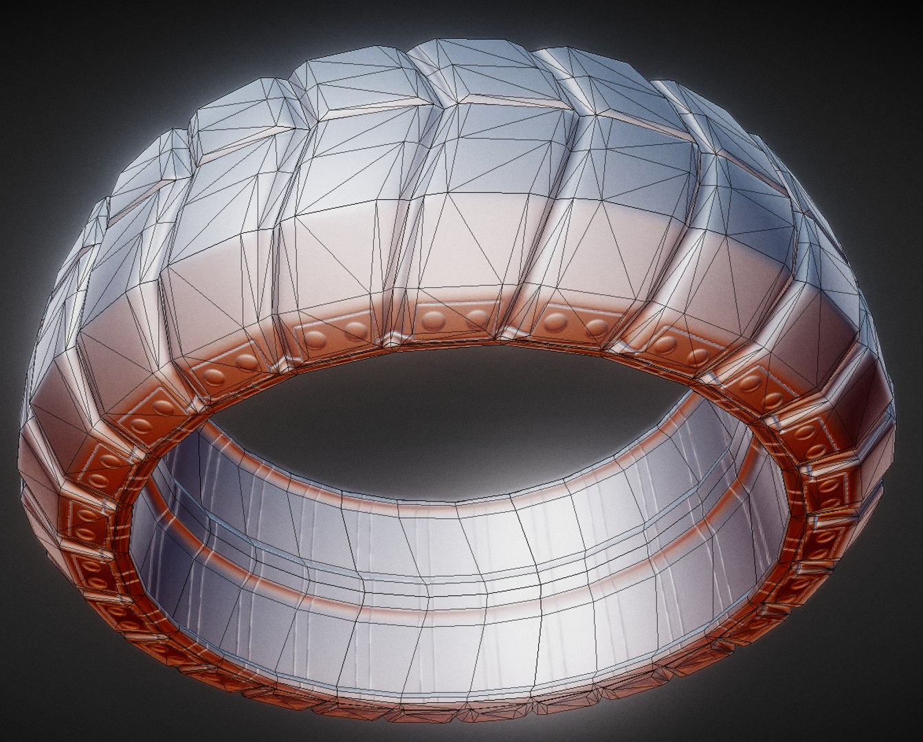 3d Futuristic Tire Silver Version