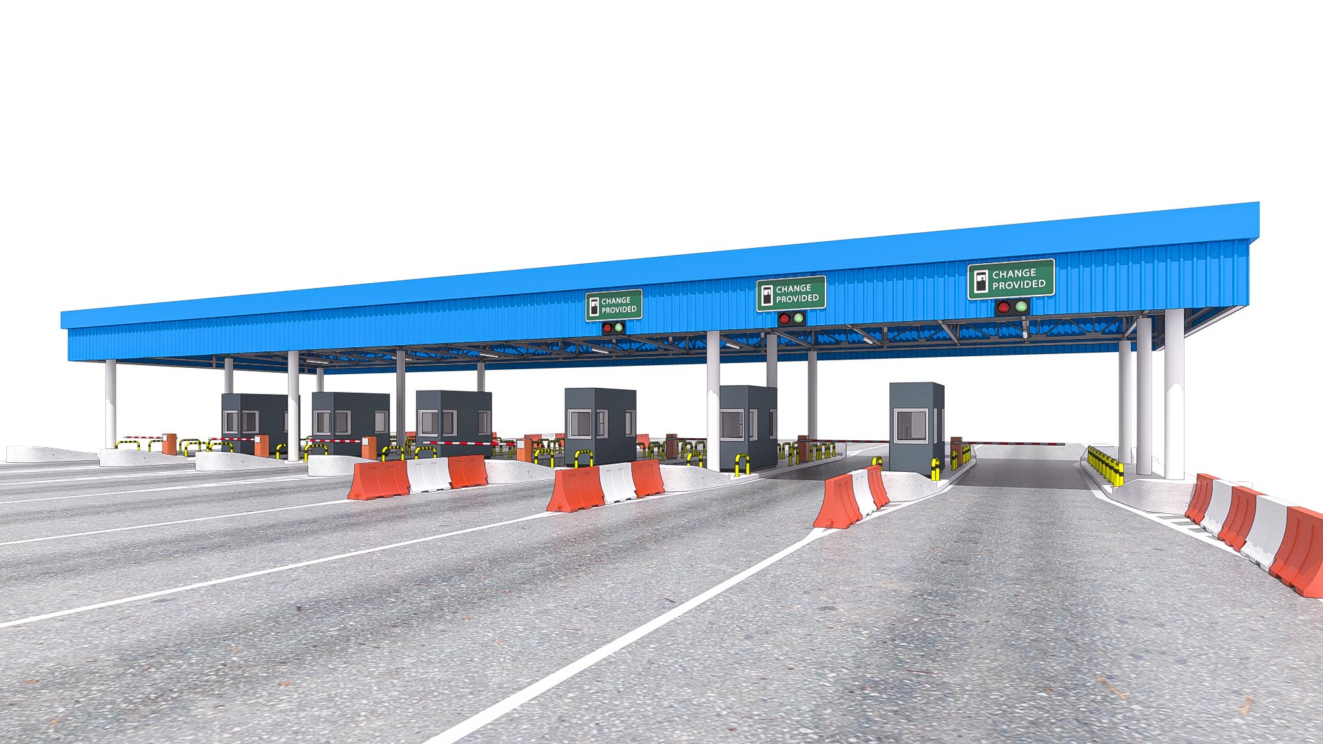Highway Toll Gate 01 3D - TurboSquid 2136971