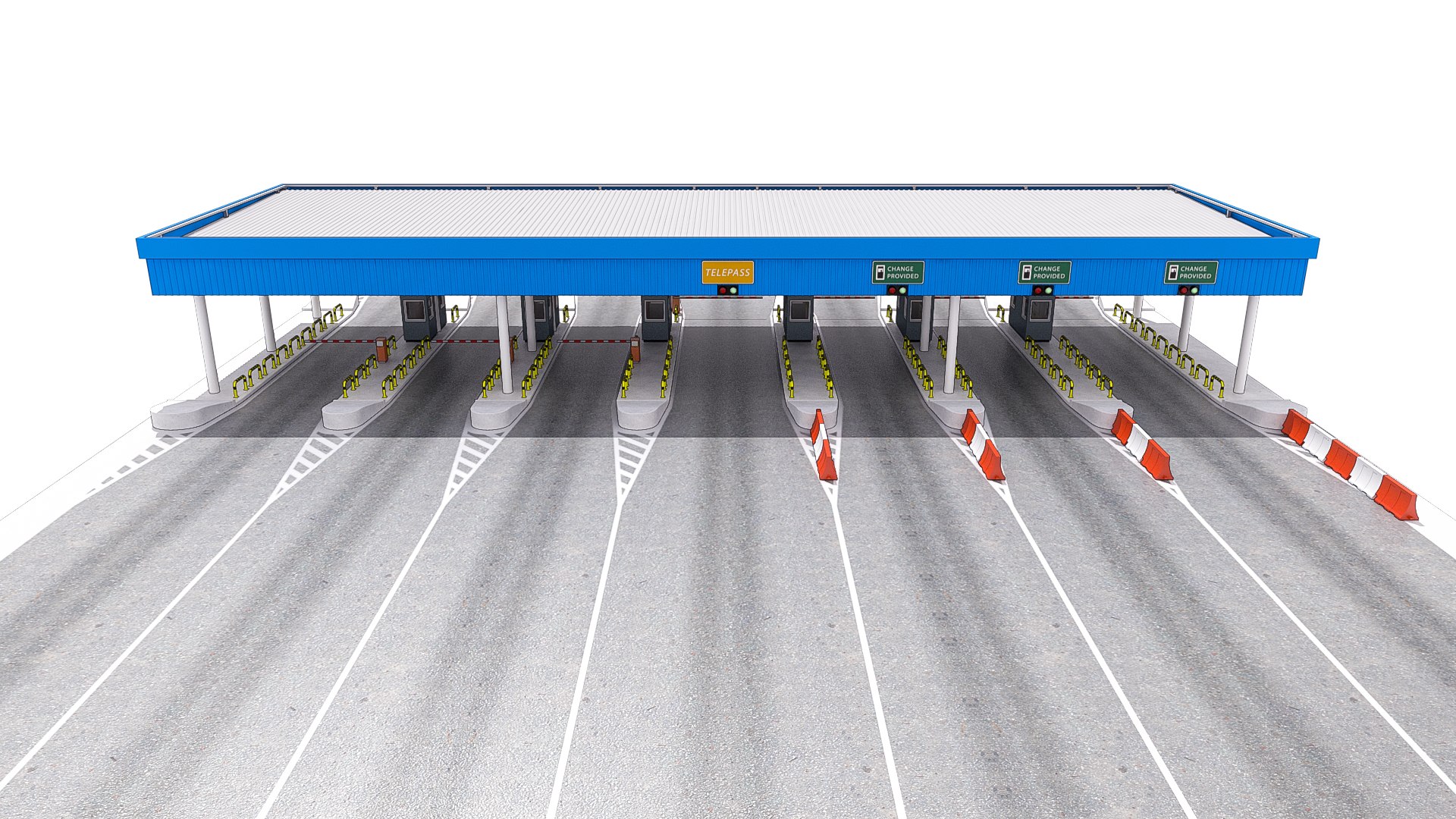 Highway Toll Gate 01 3D - TurboSquid 2136971