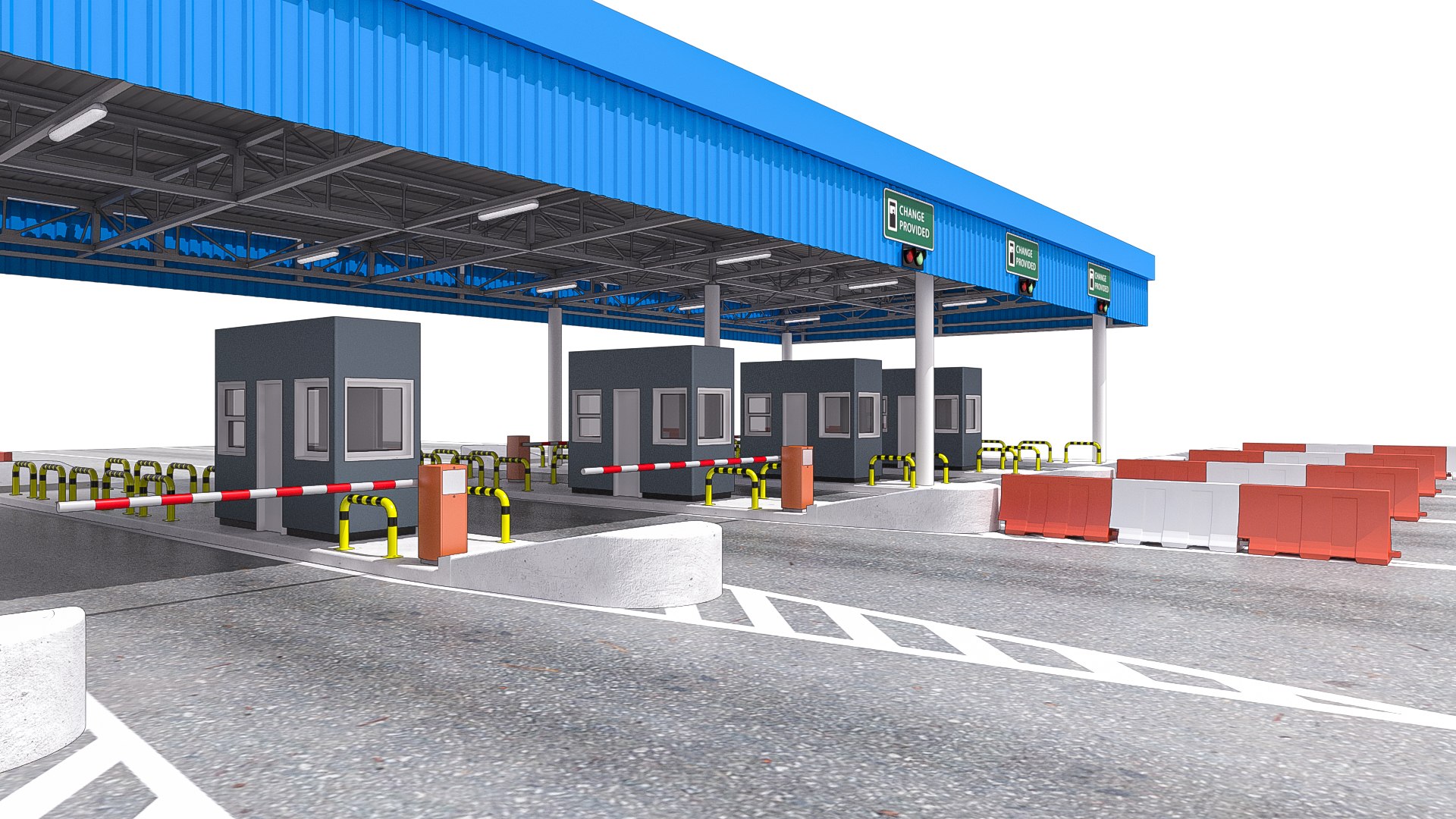 Highway Toll Gate 01 3D - TurboSquid 2136971