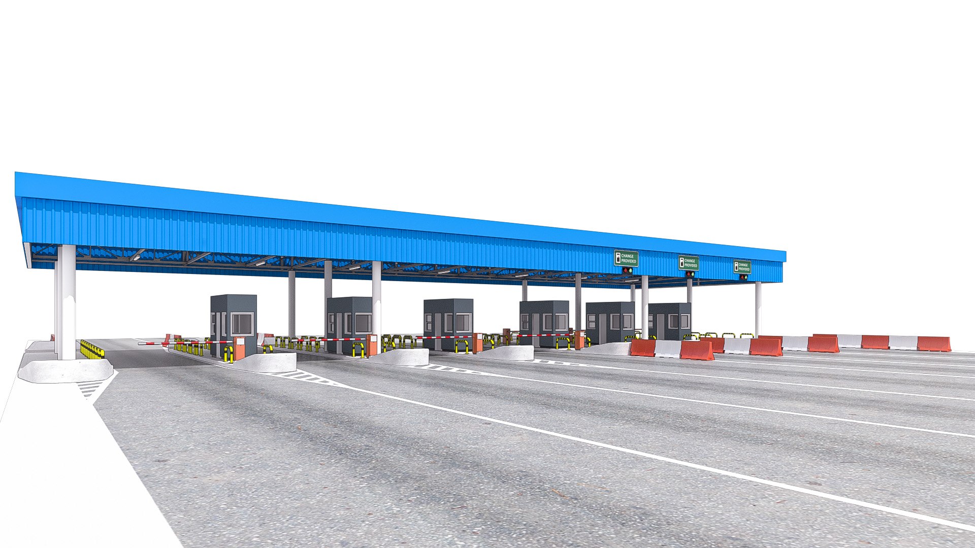 Highway Toll Gate 01 3D - TurboSquid 2136971