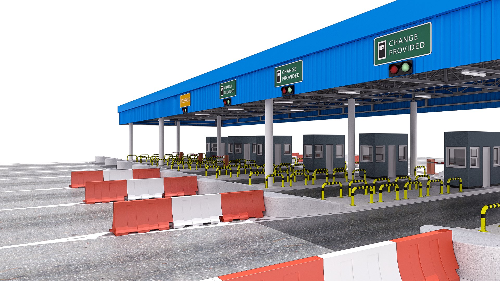 Highway Toll Gate 01 3D - TurboSquid 2136971