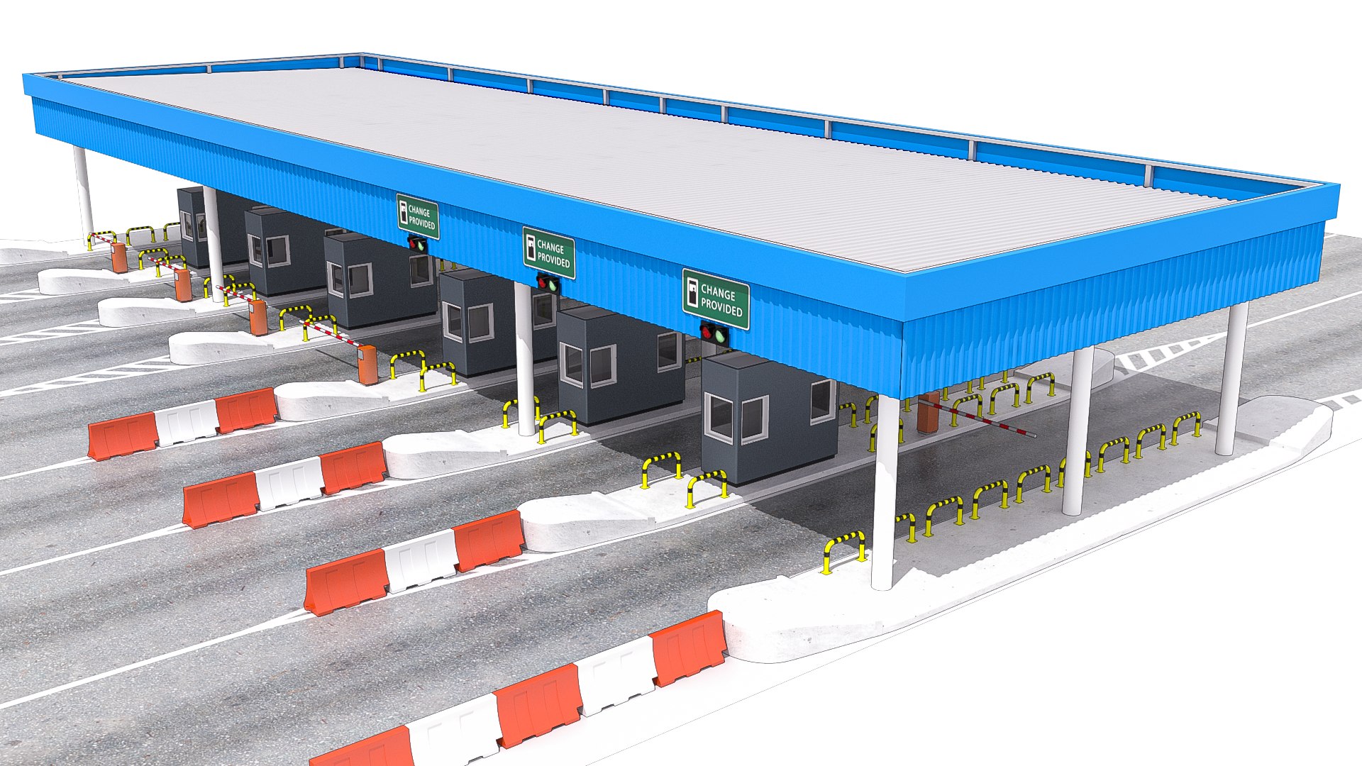 Highway Toll Gate 01 3D - TurboSquid 2136971