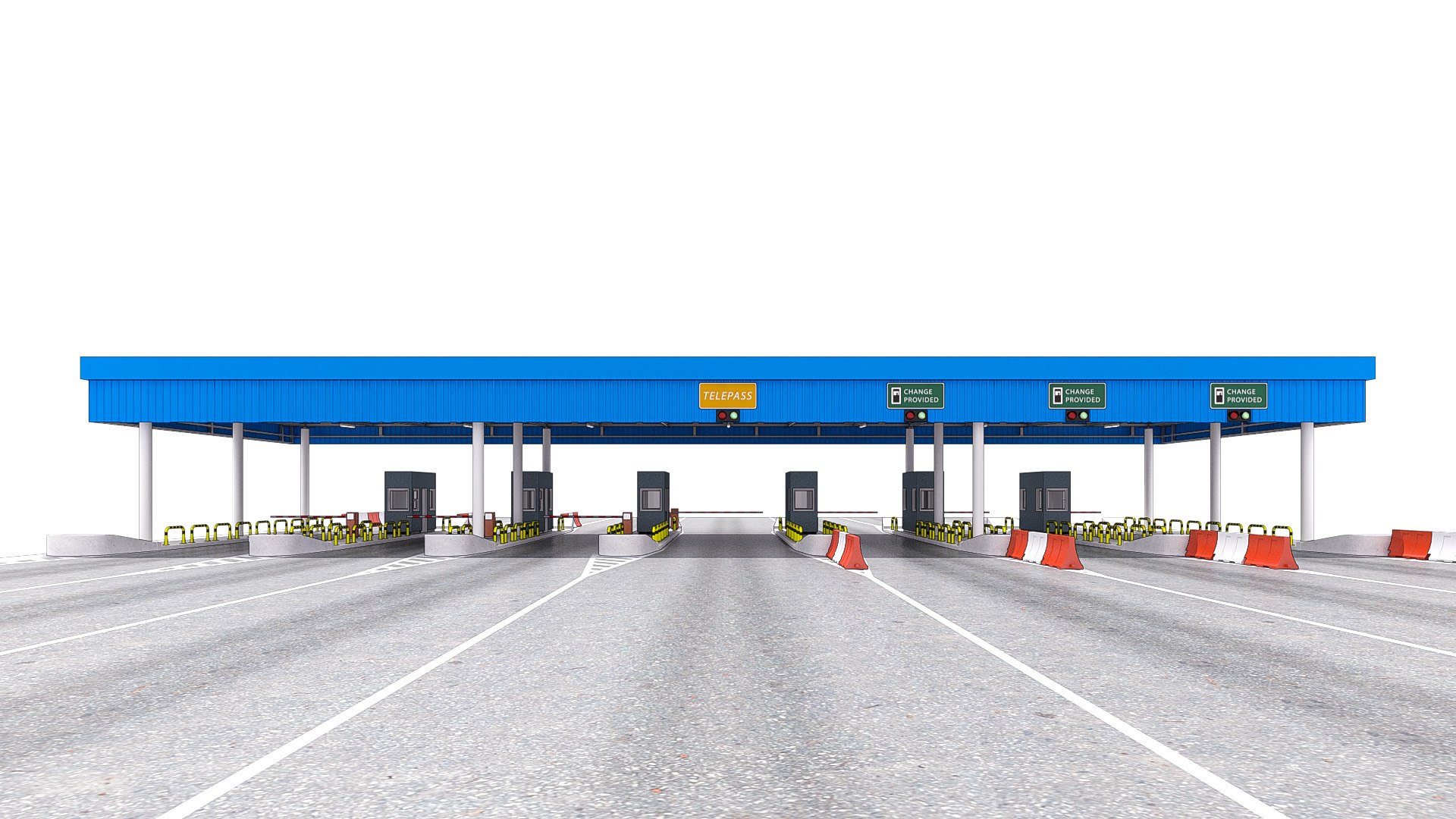 Highway Toll Gate 01 3D - TurboSquid 2136971