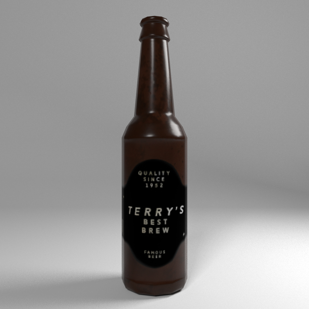 modelo 3d Botella de cerveza Low Poly gratis - TurboSquid 1385502