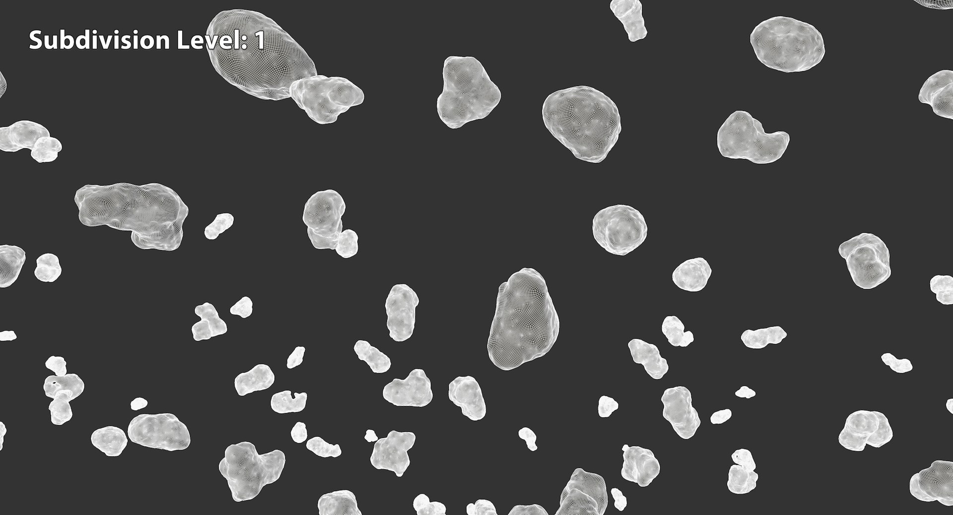 3d Model Asteroid Field