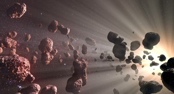 3d model asteroid field