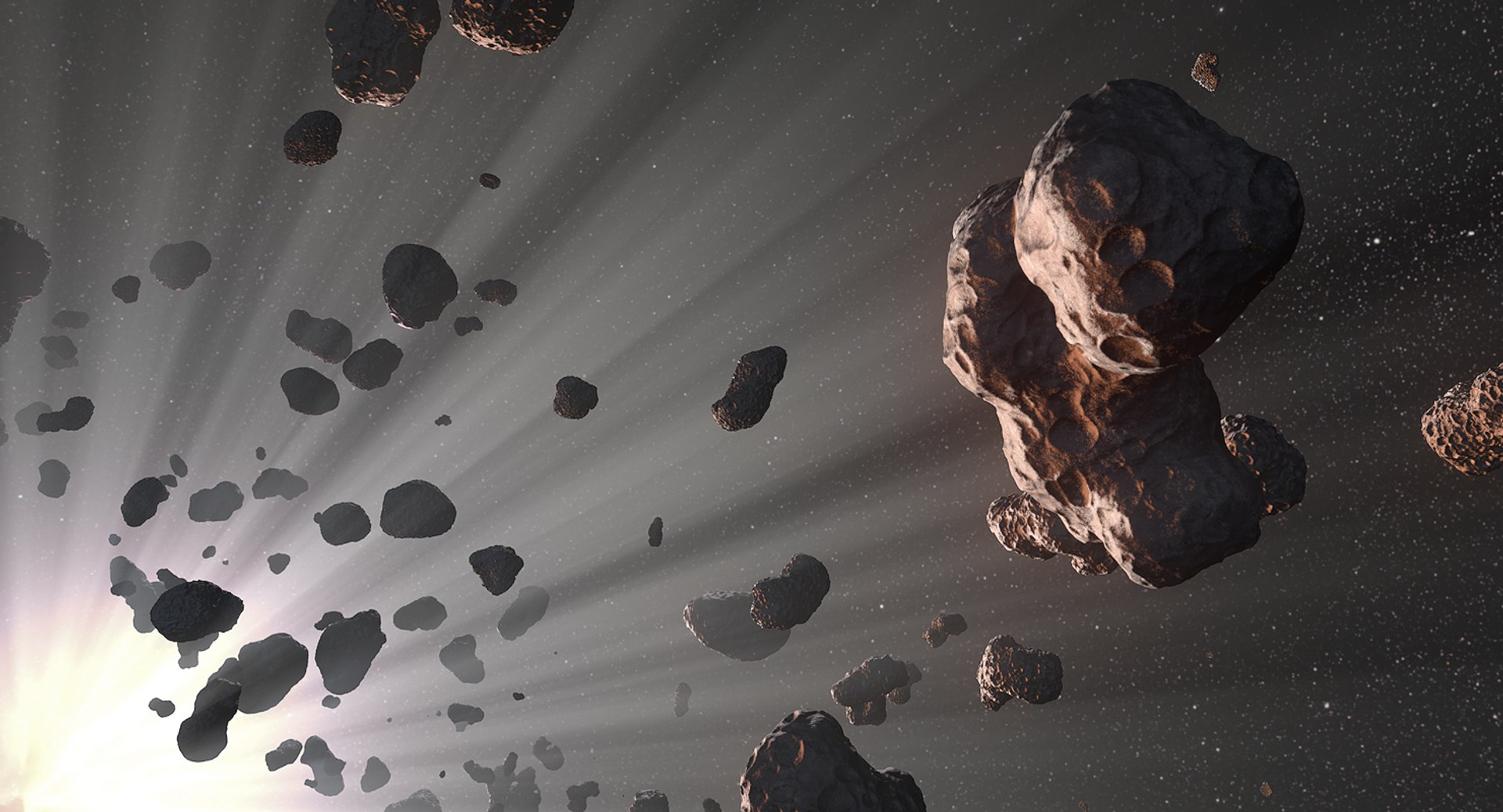 3d Model Asteroid Field