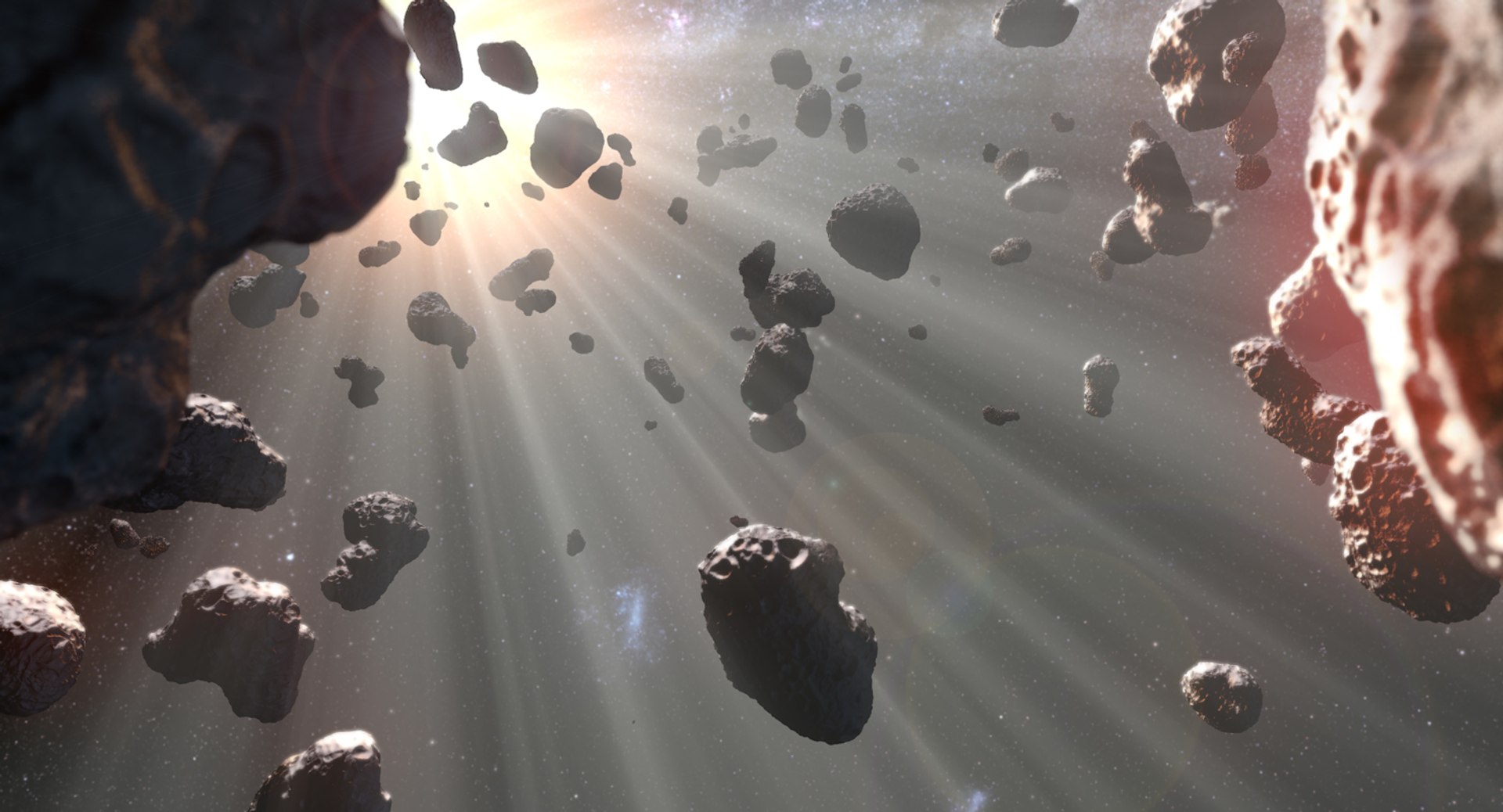 3d Model Asteroid Field