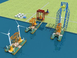 Offshore wind turbine model - TurboSquid 1617464