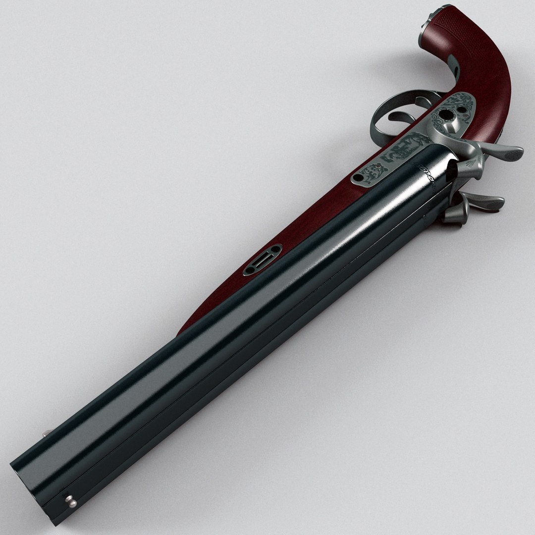 Double Barrel Pistol Howdah 3ds