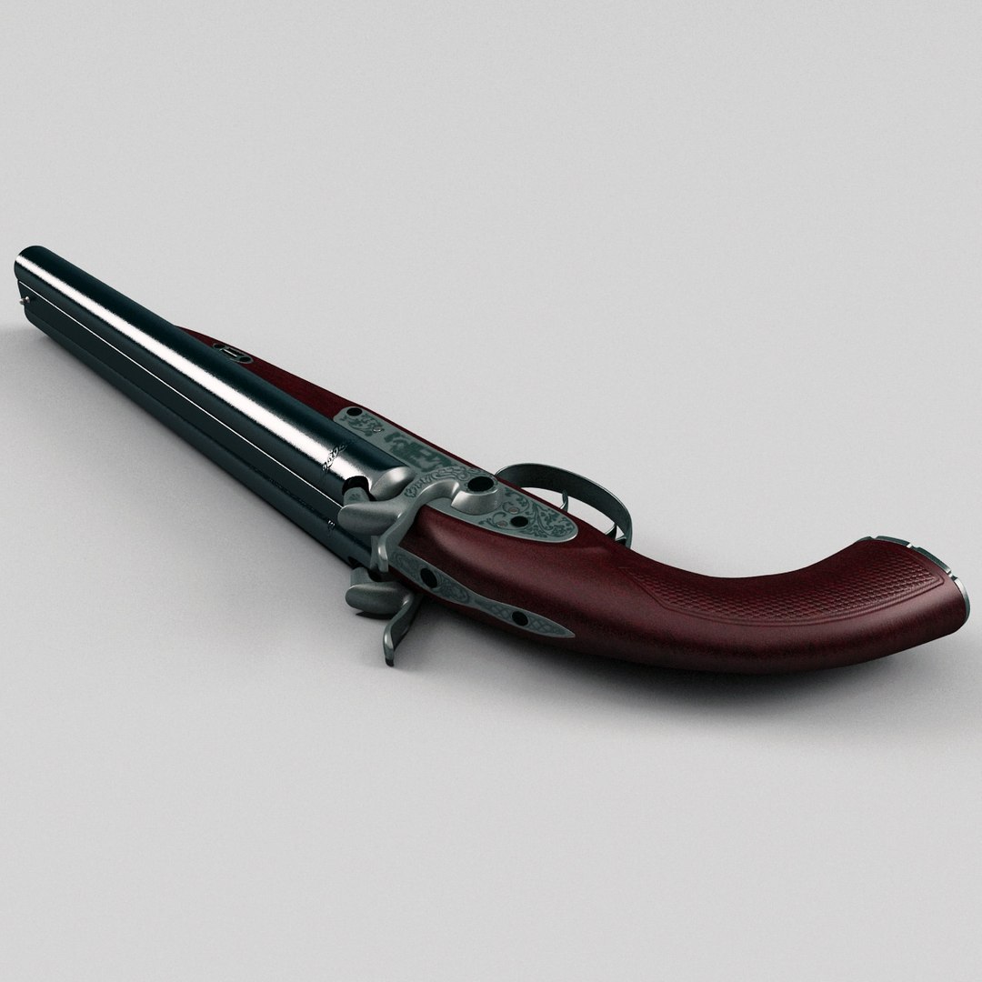Double Barrel Pistol Howdah 3ds