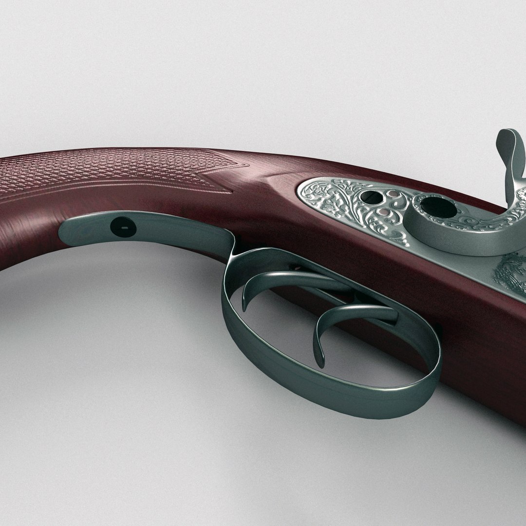 Double Barrel Pistol Howdah 3ds