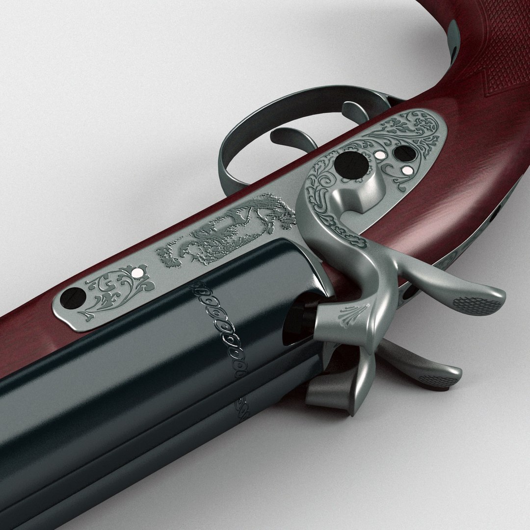 Double Barrel Pistol Howdah 3ds