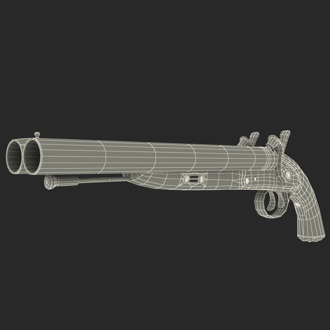 Double Barrel Pistol Howdah 3ds