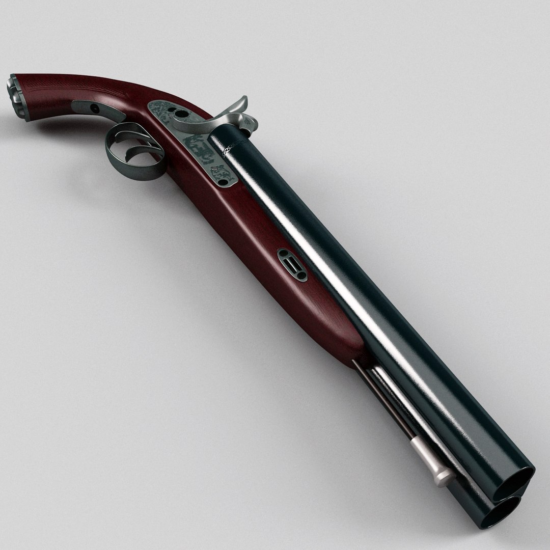 Double Barrel Pistol Howdah 3ds