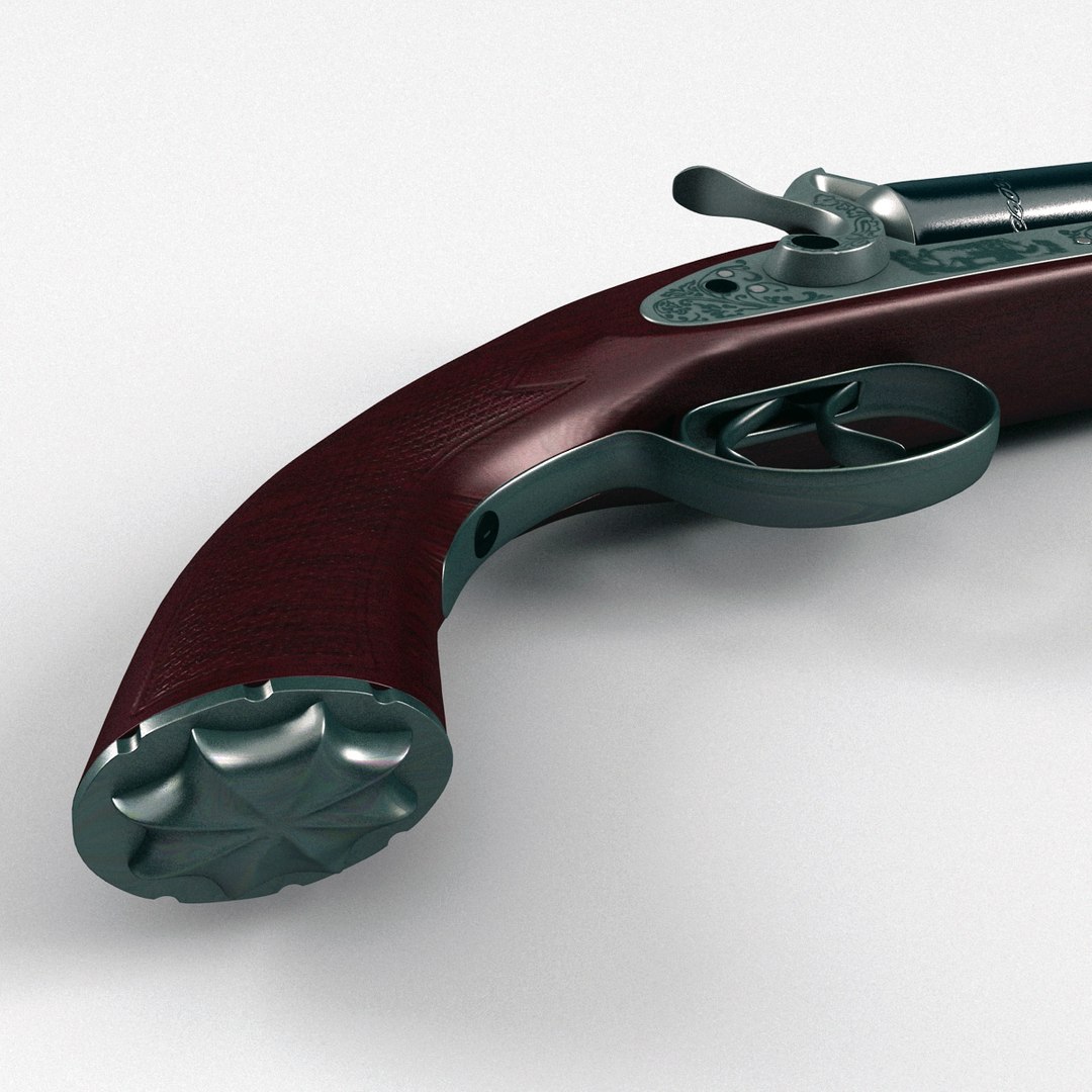 Double Barrel Pistol Howdah 3ds