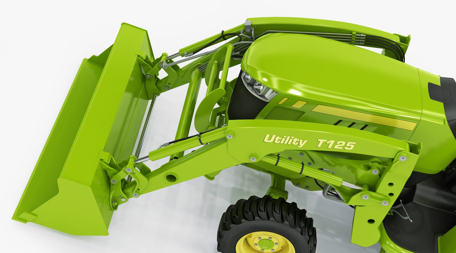 Utility Tractor with Loader 3D - TurboSquid 2030495