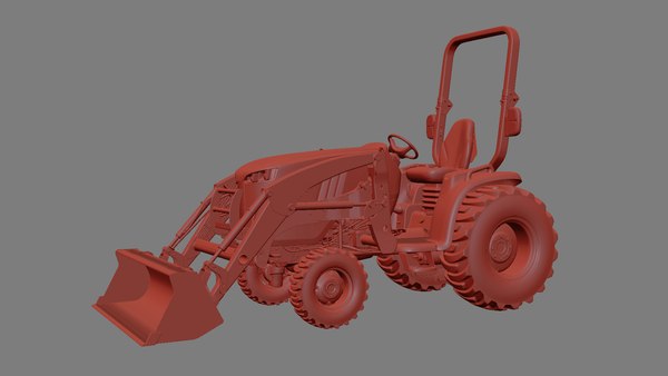 modelo 3d Utility Tractor with Loader - TurboSquid 2030495