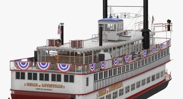Wheeled steamboat 3D model | 1144502 | TurboSquid