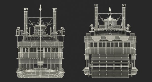 Wheeled steamboat 3D model | 1144502 | TurboSquid