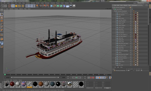Wheeled steamboat 3D model | 1144502 | TurboSquid