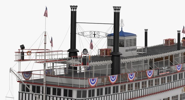 Wheeled steamboat 3D model | 1144502 | TurboSquid