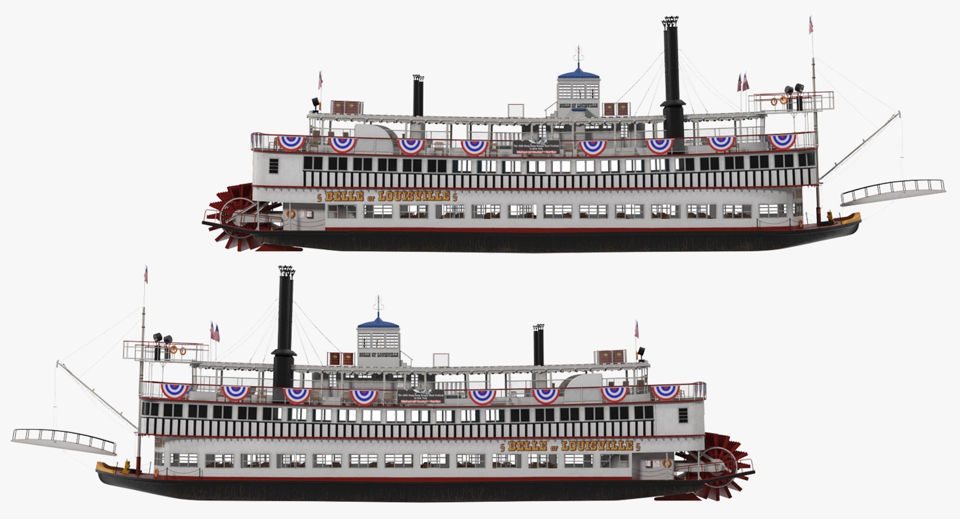 Wheeled Steamboat 3D Model | 1144502 | TurboSquid