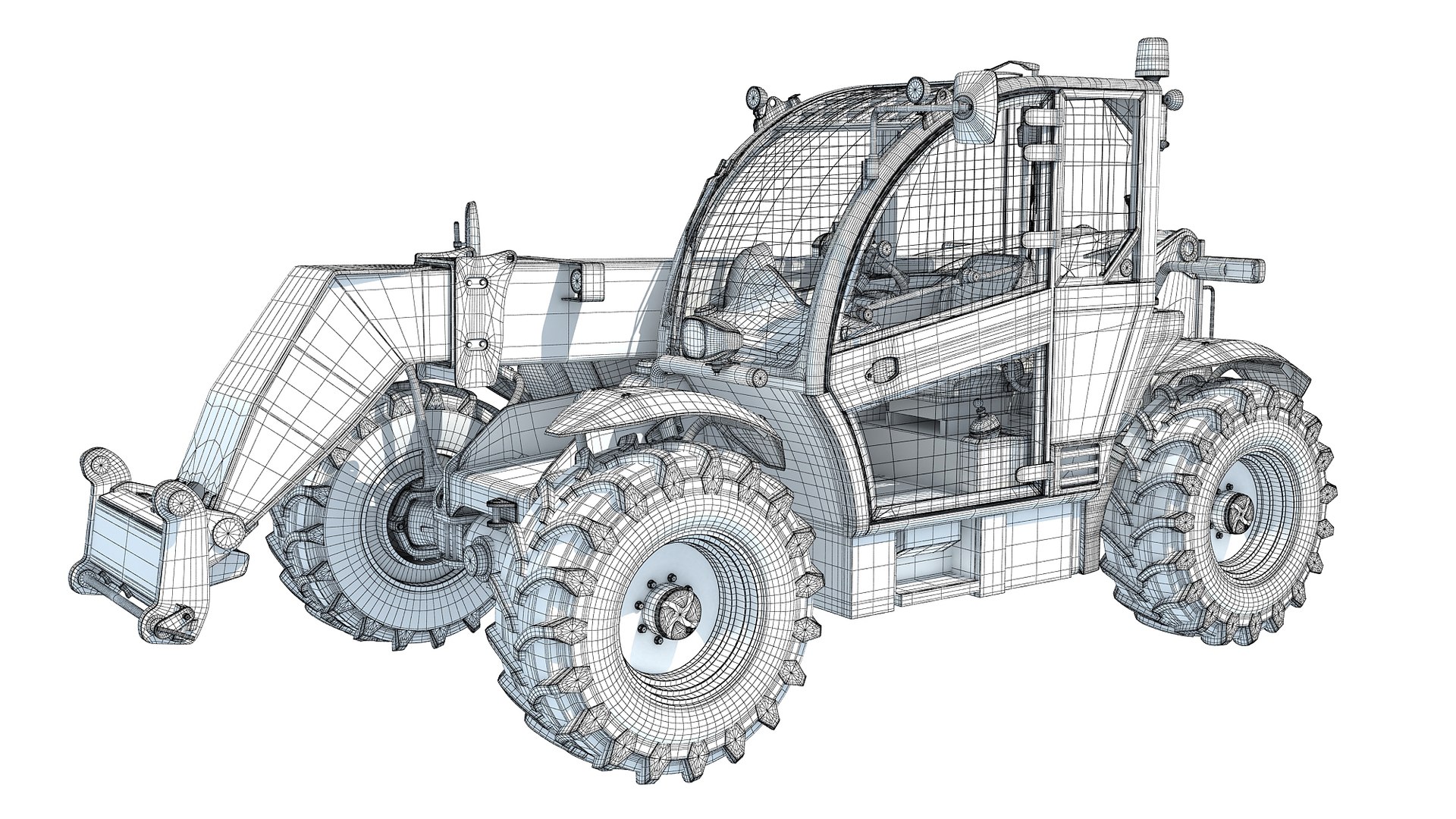Telescopic Handler 3D Model - TurboSquid 1680666