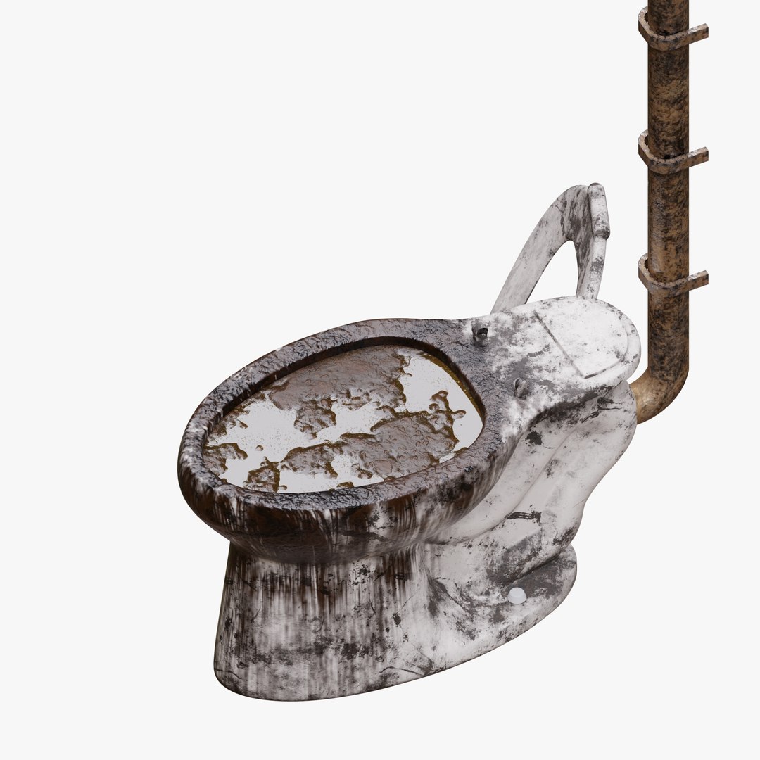 3D Model Clogged Filthy Dirty Toilet - TurboSquid 2123673