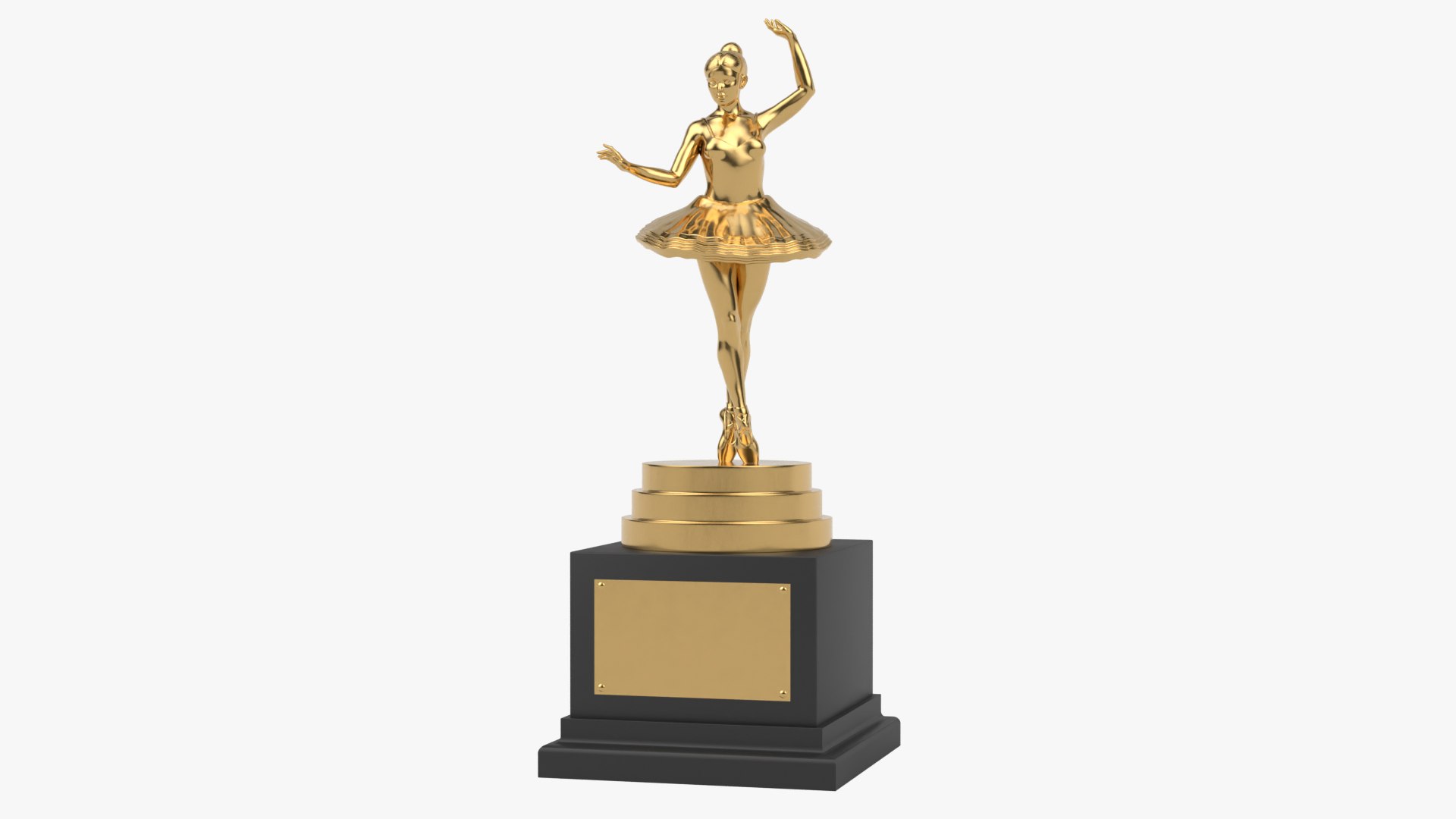 Brass Ballet Trophy 3D model - TurboSquid 1883283