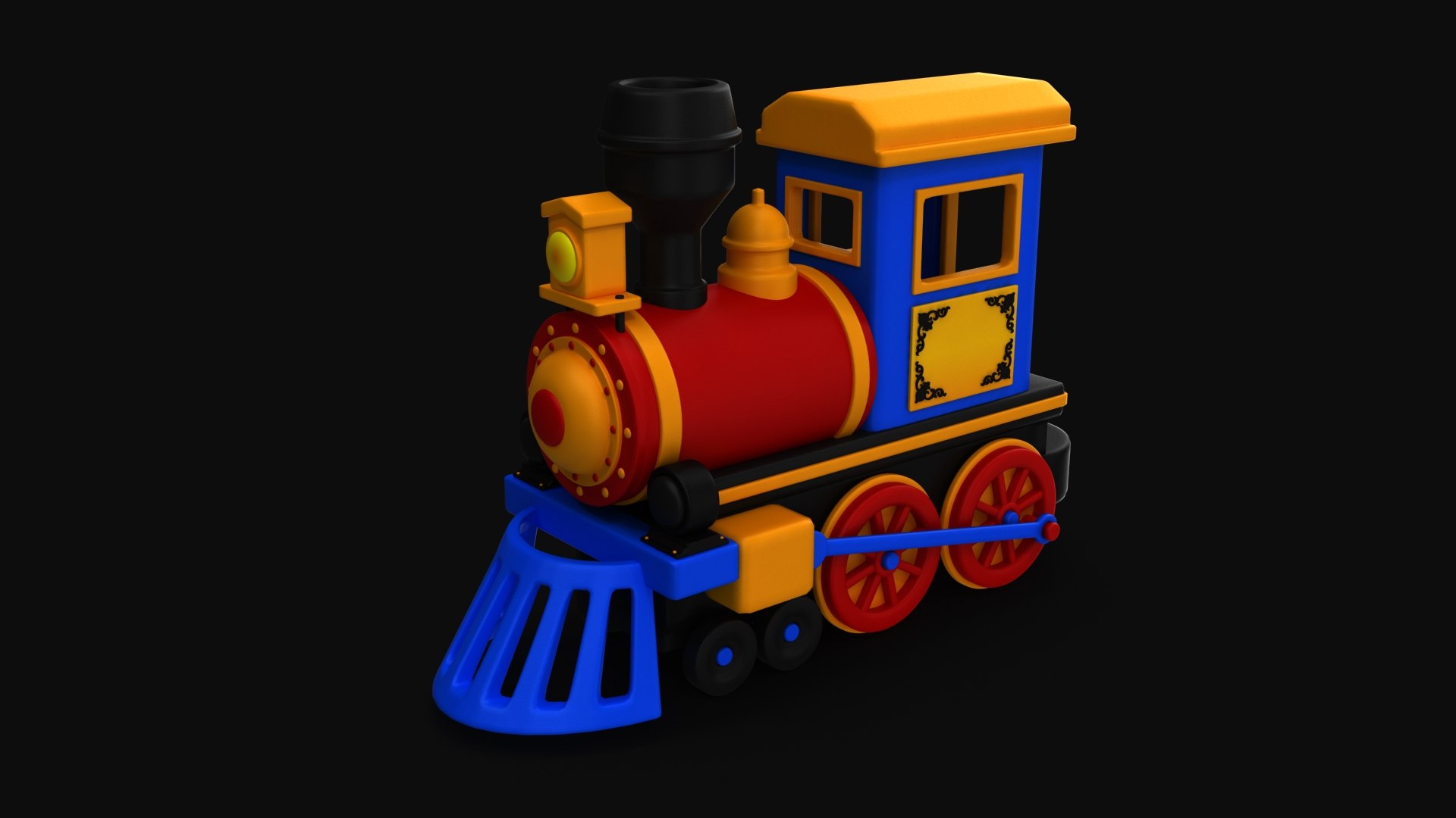 Cartoon Train 3D Model - TurboSquid 2234455