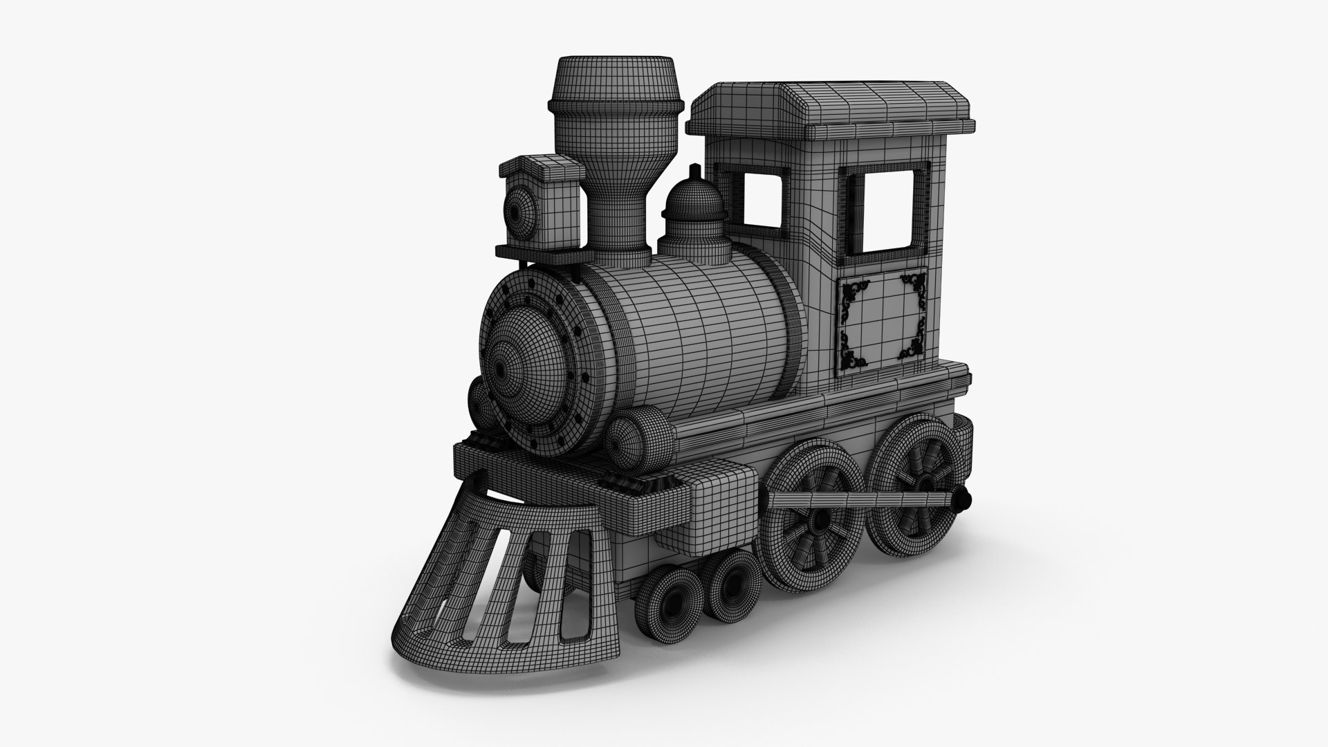 Cartoon Train 3D Model - TurboSquid 2234455