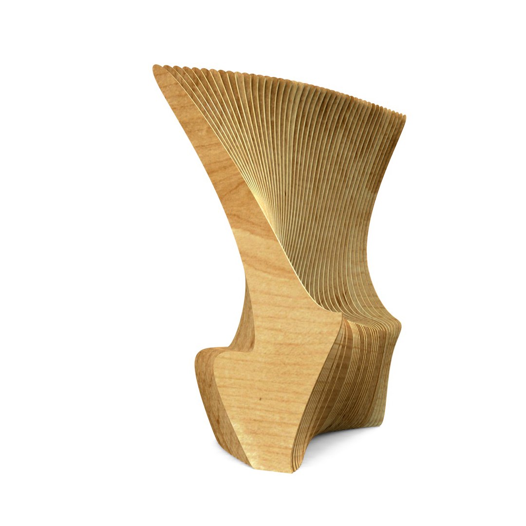 3d Small Abstract Bench Park Model