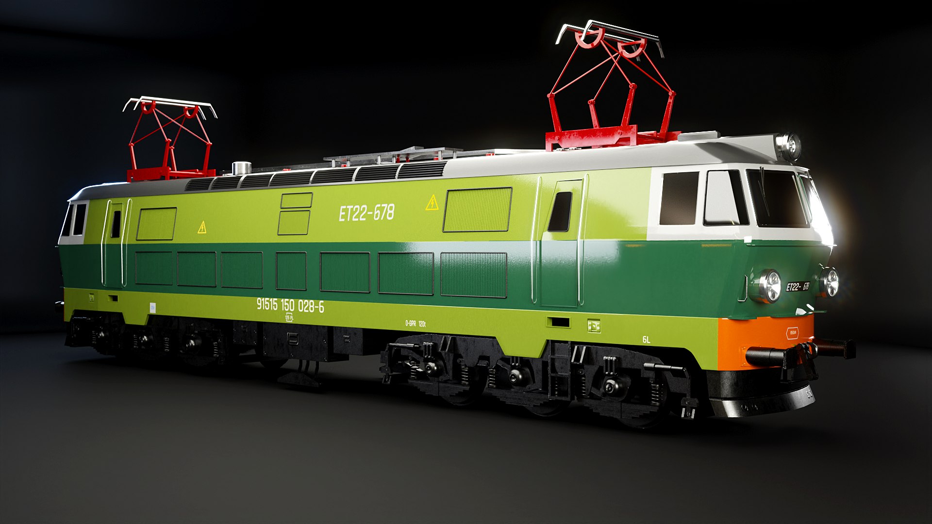 3D Electric Locomotive ET-22 Green Model - TurboSquid 2219165
