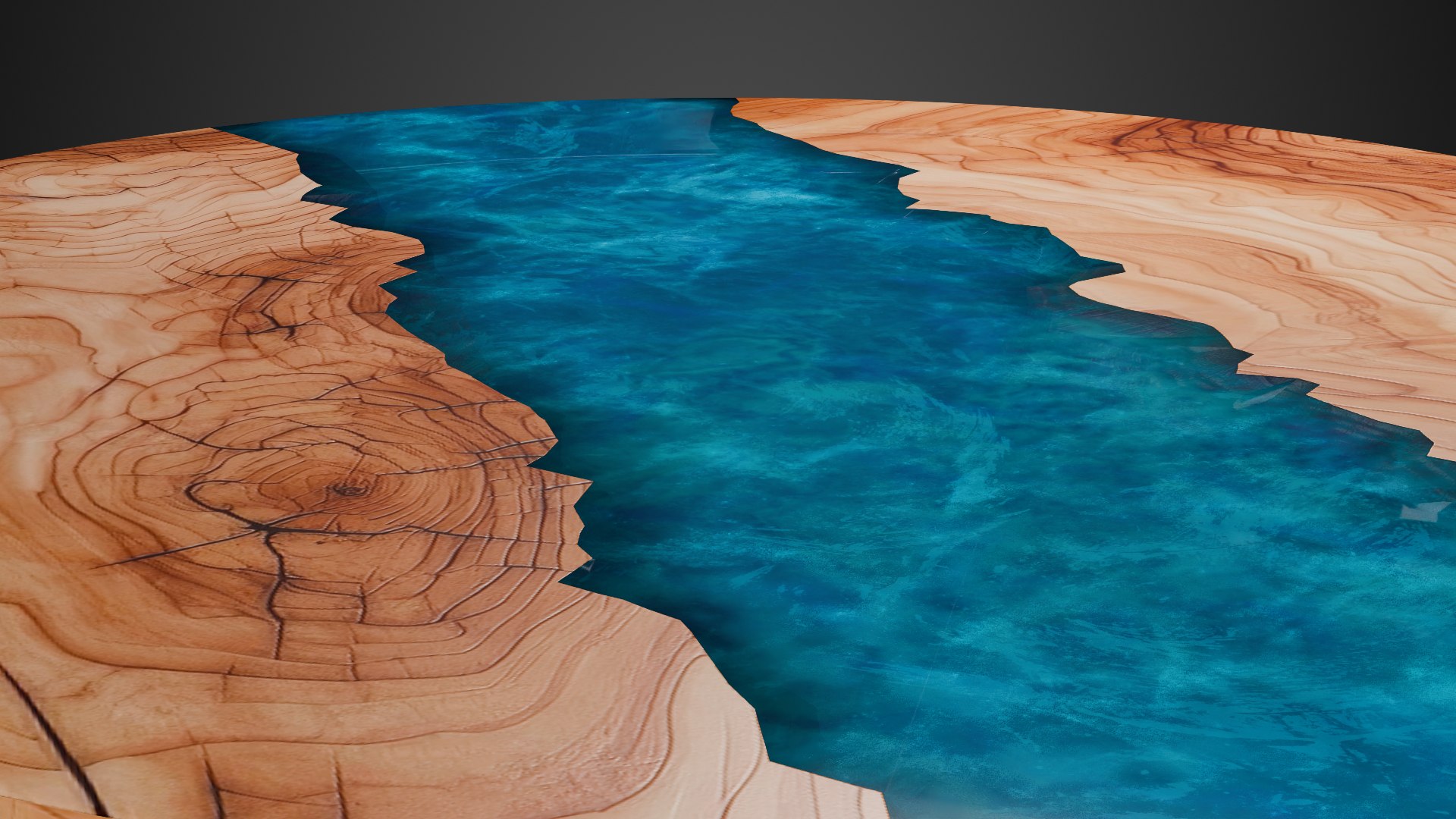 Round Table With Epoxy Resin Model - TurboSquid 2350589