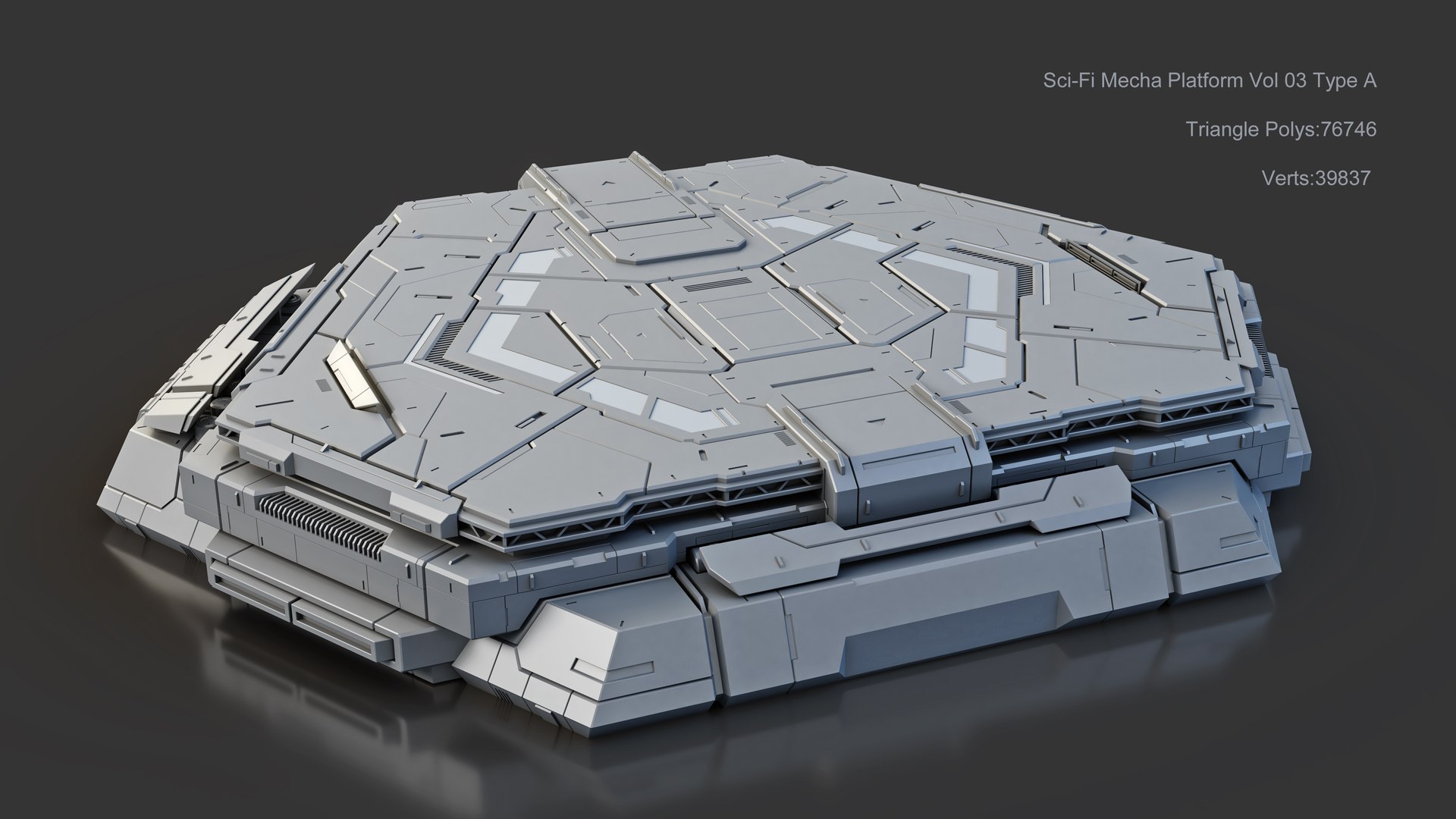 Sci-Fi Mecha Platform Kit Vol 03Type A 3D Model - TurboSquid 2513903