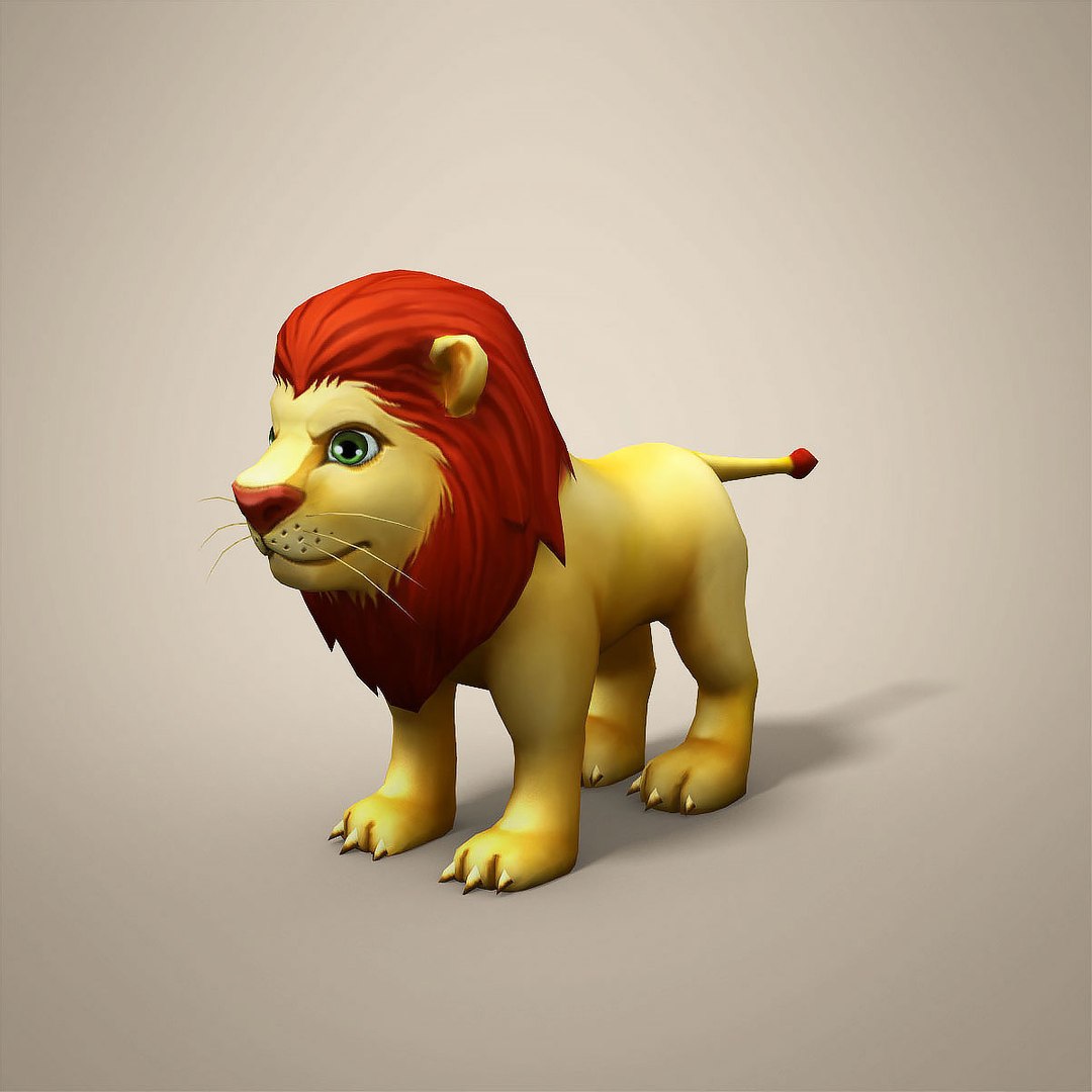 3D Lions Cartoon Model - TurboSquid 1699282