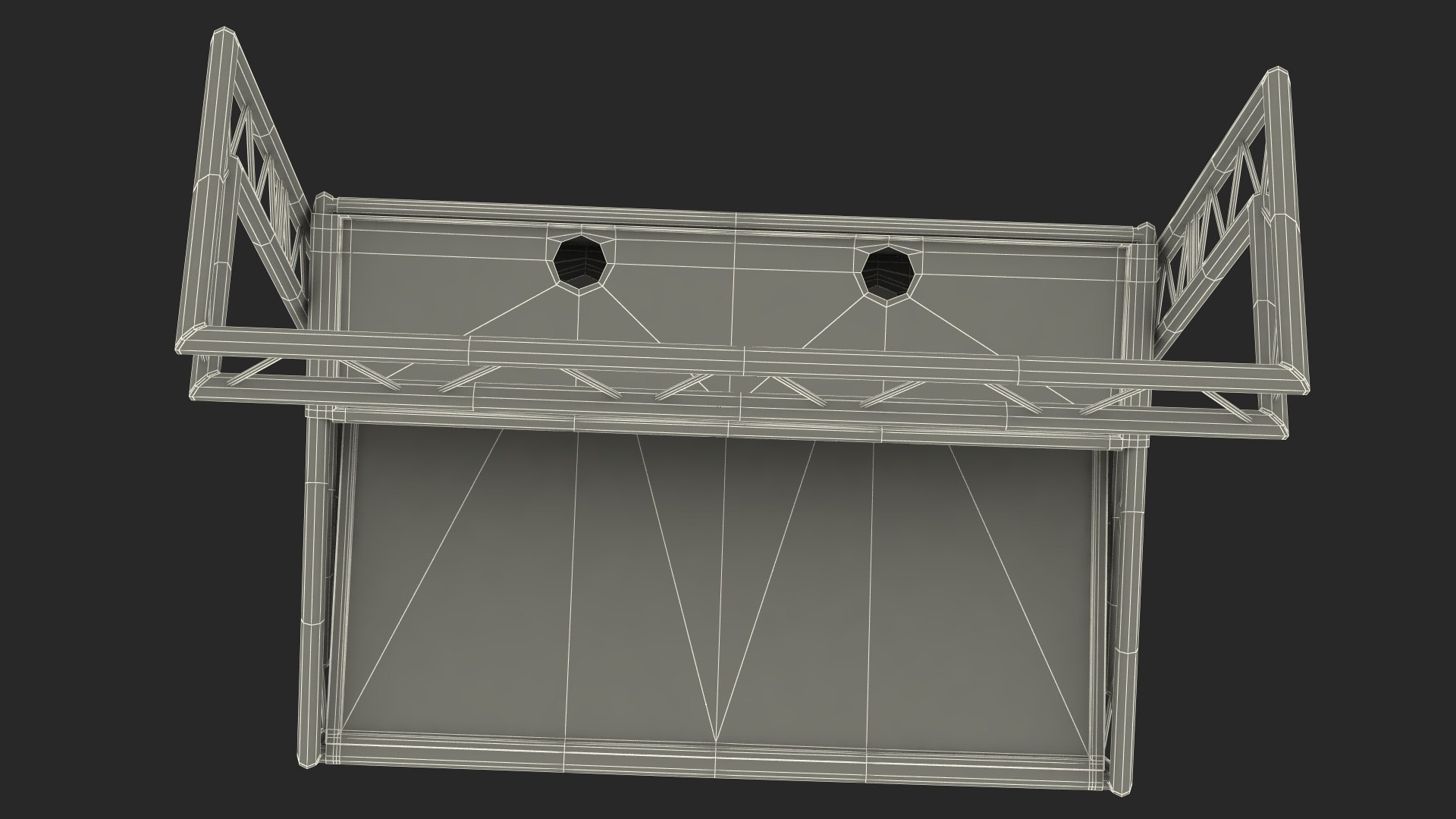 Black Mobile DJ Stand Booth Desk 3D model - TurboSquid 2041105