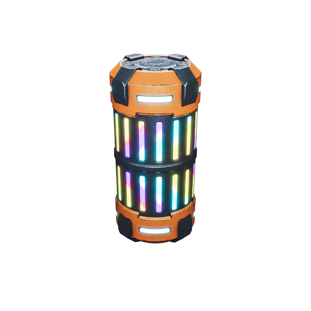 Free 3D Sci-fi Rainbow Barrel Model - TurboSquid 1758254